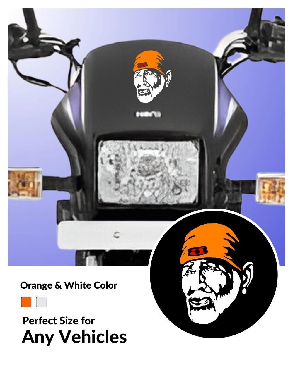 Sai Baba Stylish Creative Vinyl Radium Sticker