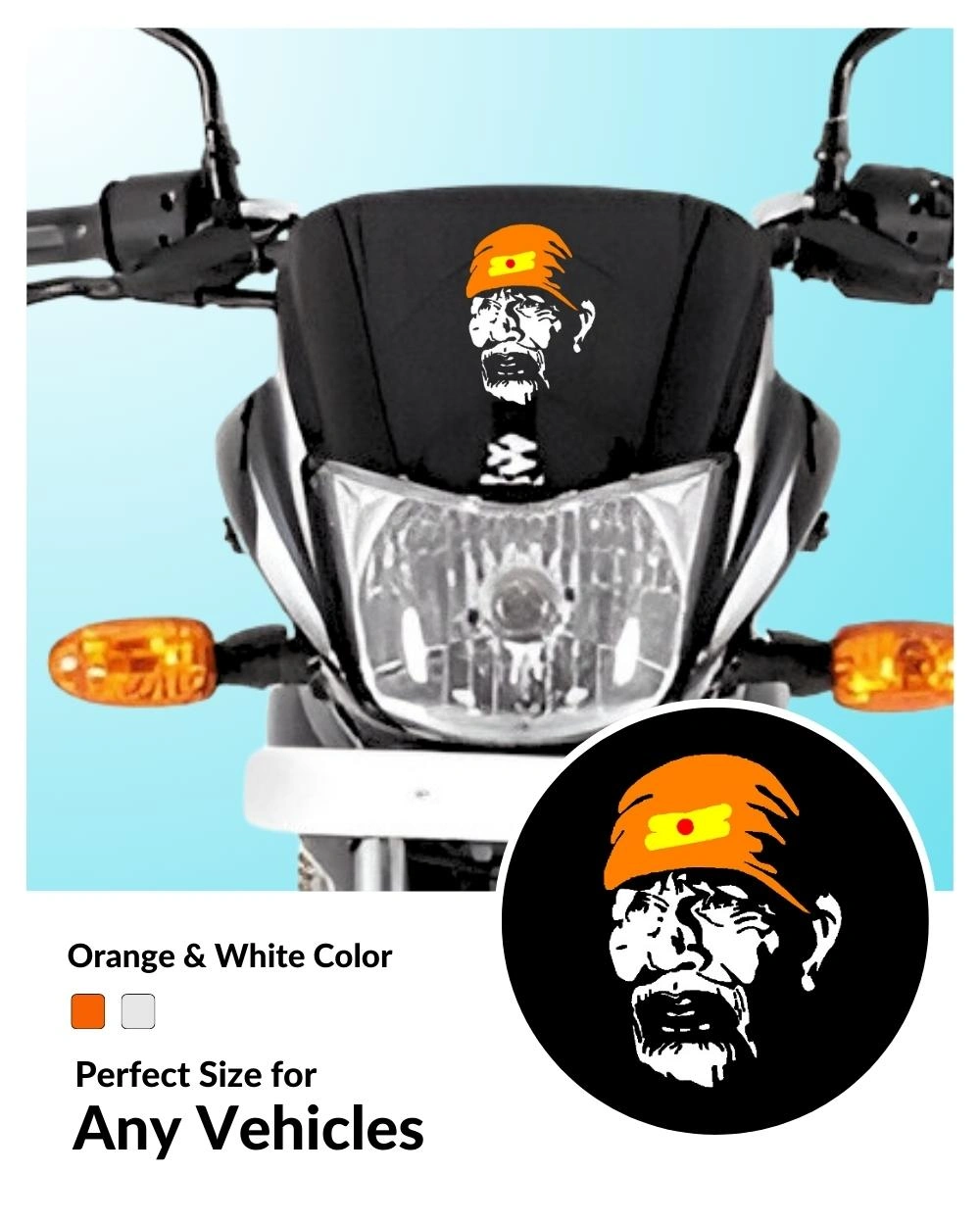 Sai Baba Stylish Creative Vinyl Radium Sticker