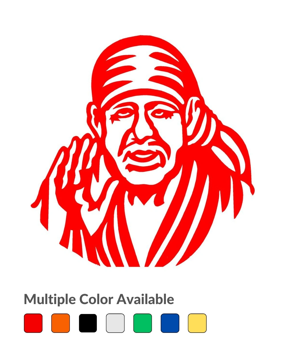Sai Baba Vinyl Radium Sticker