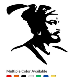 Shivaji Vector Vinyl Radium Sticker
