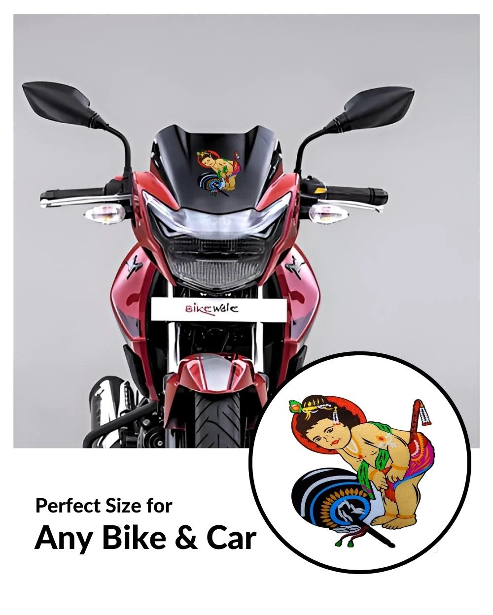 Shri Krishna Print Vinyl Radium Sticker