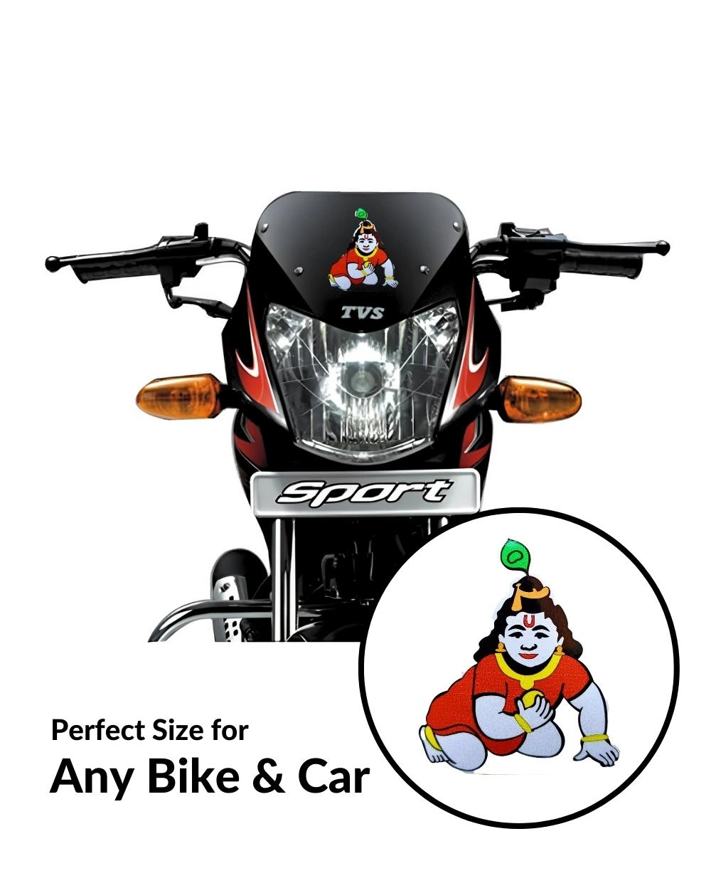 Shri Krishna Print Vinyl Radium Sticker