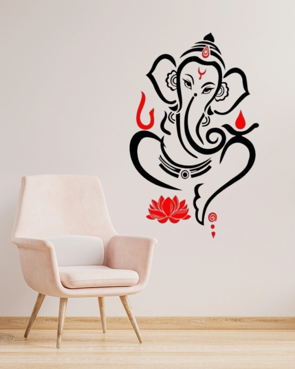 Wall Stylish Creative Vinyl Radium Sticker ( Ganesh Ji )