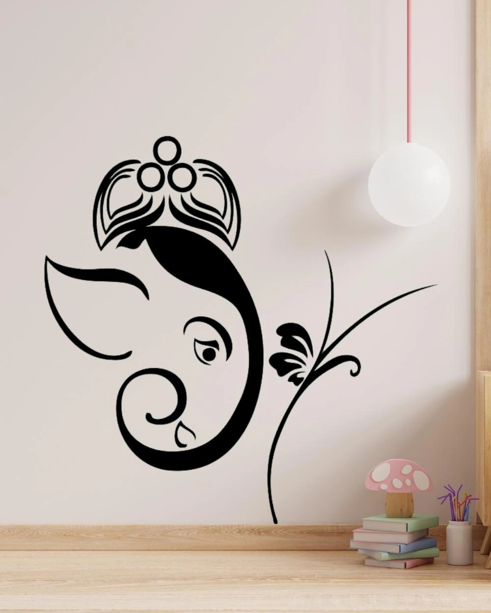 Wall Stylish Creative Vinyl Radium Sticker ( Ganesh Ji )