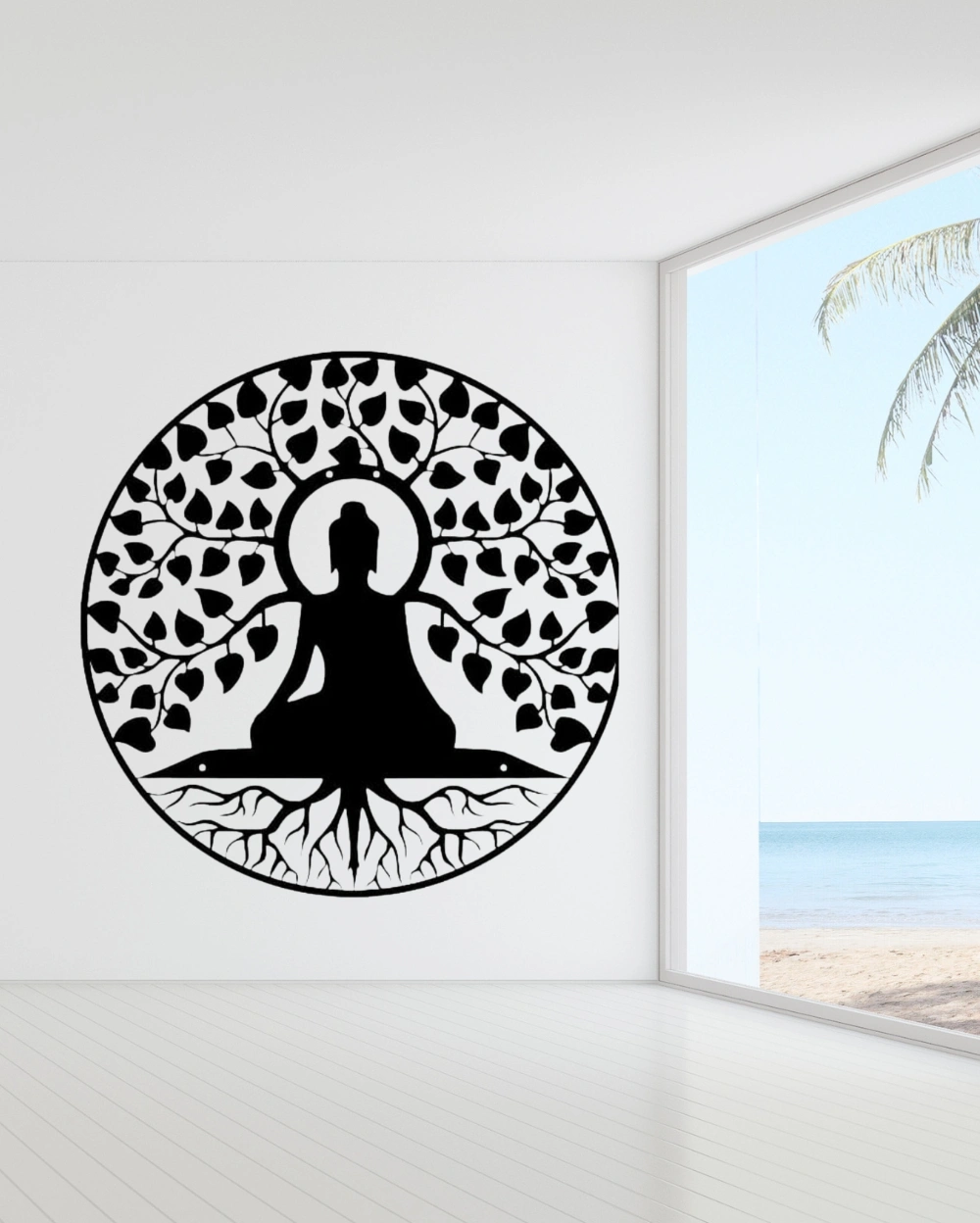 Wall Stylish Creative Vinyl Radium Sticker ( Gautam Buddha )