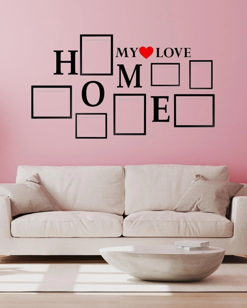 Wall Stylish Creative Vinyl Radium Sticker ( Home : Use frame in blanck ...