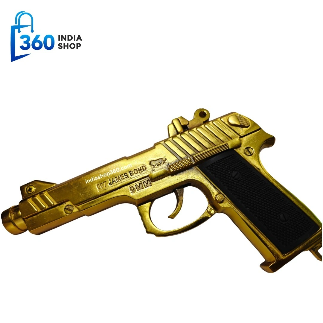 007 James Bond Cork Gun | 24 kt. Gold Metallic Design | 3X & 4X Cork Supported