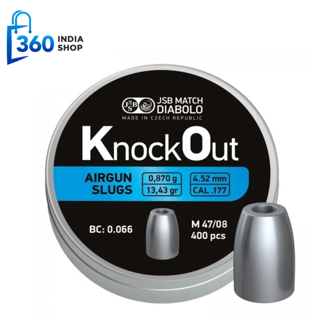 JSB KnockOut Slugs .177 Cal, 13.43gr, Hollowpoint, 400ct