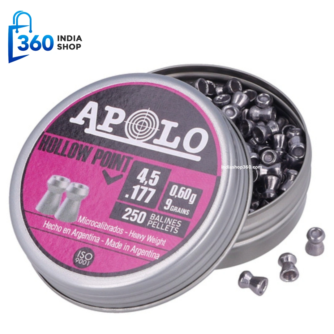 Apolo Hollow Point AirGun Pellets .177 / 4.5 mm, 250 pcs 0.60g/9.0gr