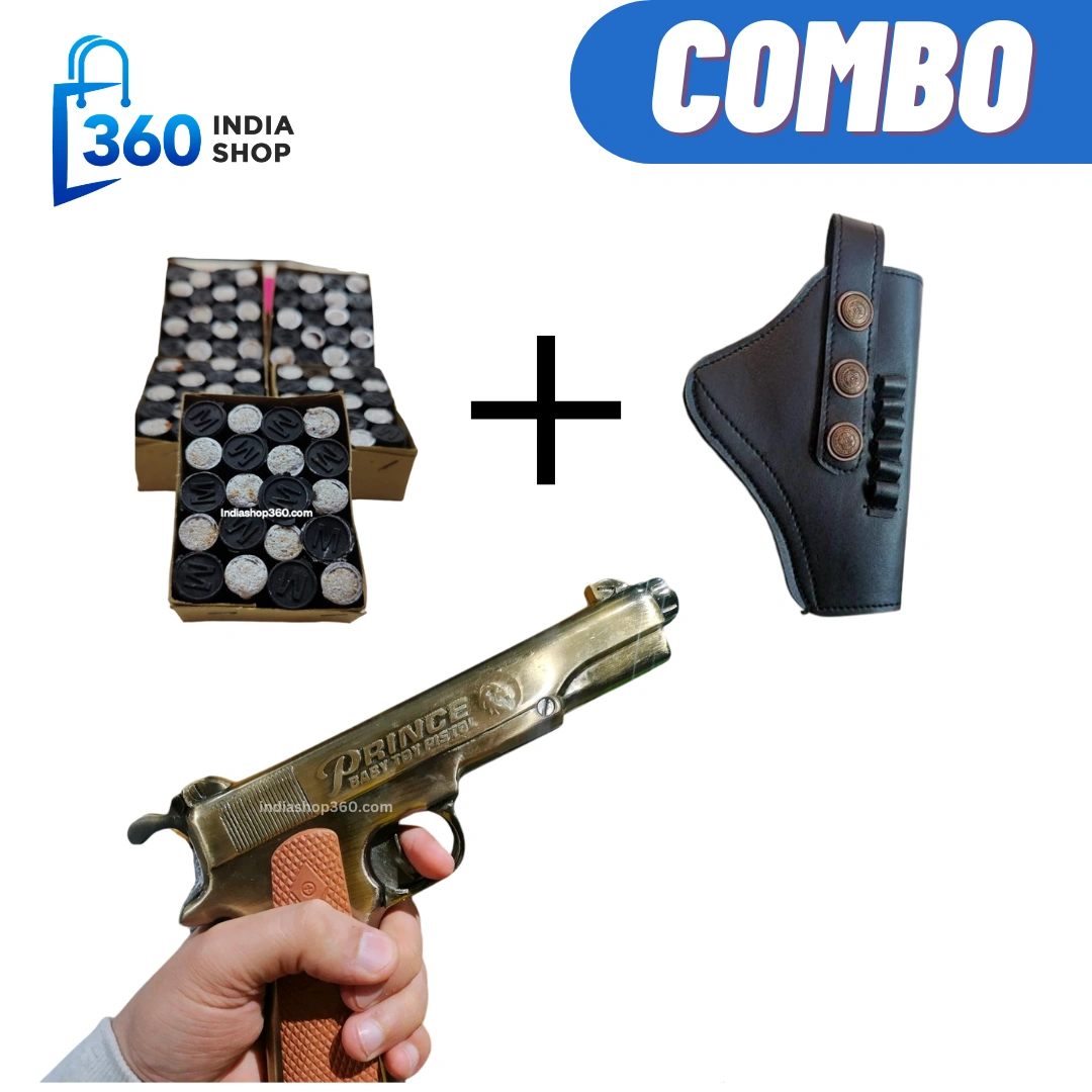 World War Brass Finishing Sound Cork Gun (COMBO) For Diwali & Monkey ...