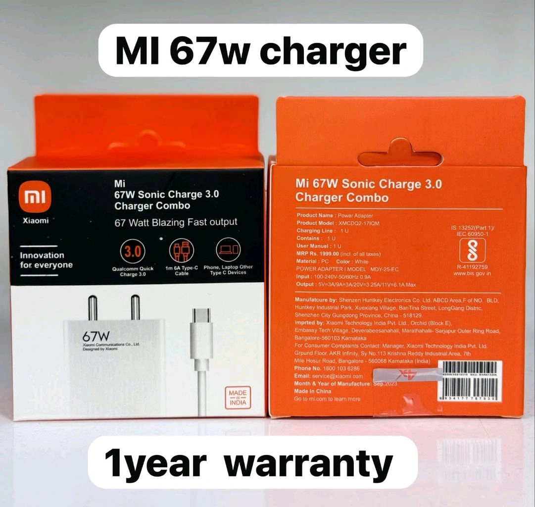Mi 67W Super Sonic Charge 3.0 Qualcomm Quick Charge