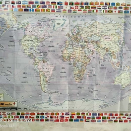 Duniya Map (World Map) (2 Foot x 1.5 Foot)