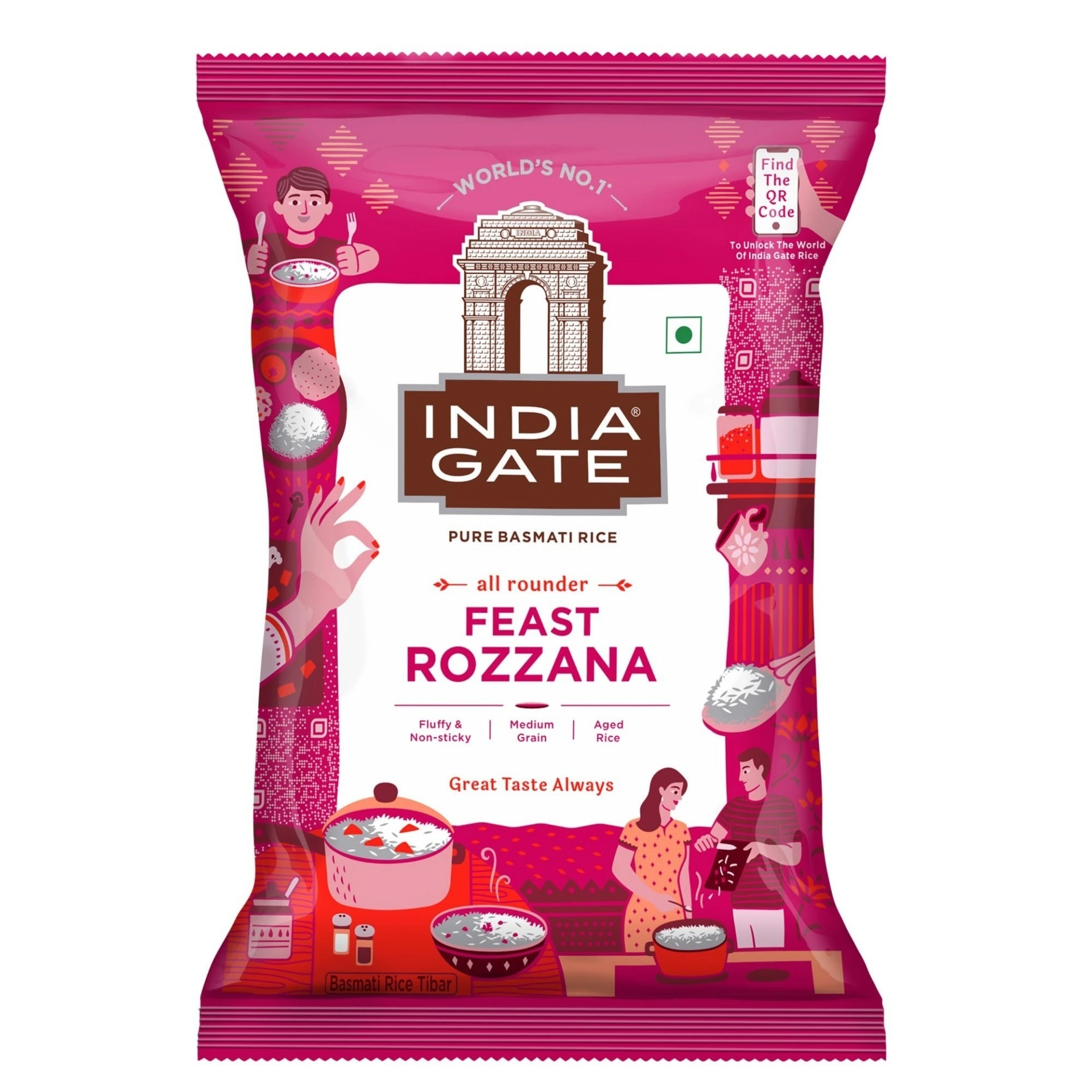 India Gate Feast Rozana Basmati Rice 1kg