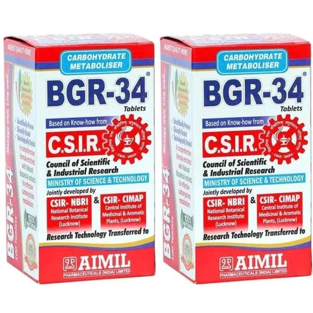 Aimil BGR 34 Tablet (100 tab) (Pack of 2)