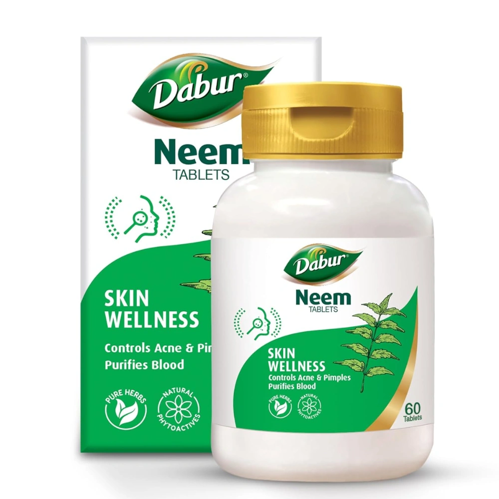 Dabur Neem Tablets (60 Tab) - Natural Purification & Skin Care | Ayush ...
