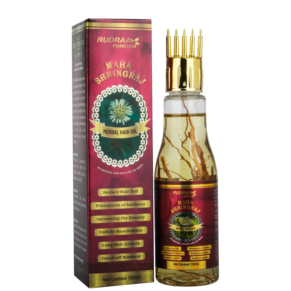 Rudraa Forever Maha Bhringraj Hair Oil with Kanghi - Ayurvedic Hair ...
