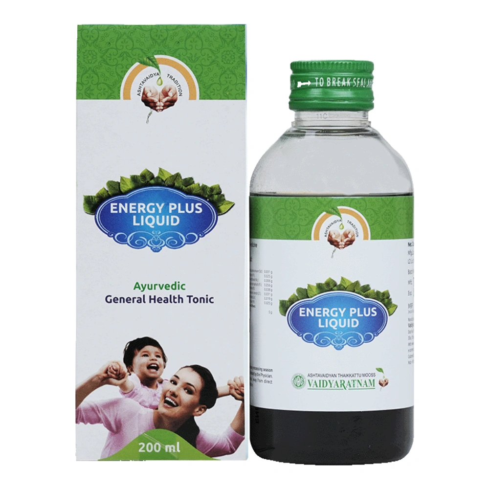 Vaidyaratnam Energy Plus Liquid (200ml) - Ayush Pharmacy