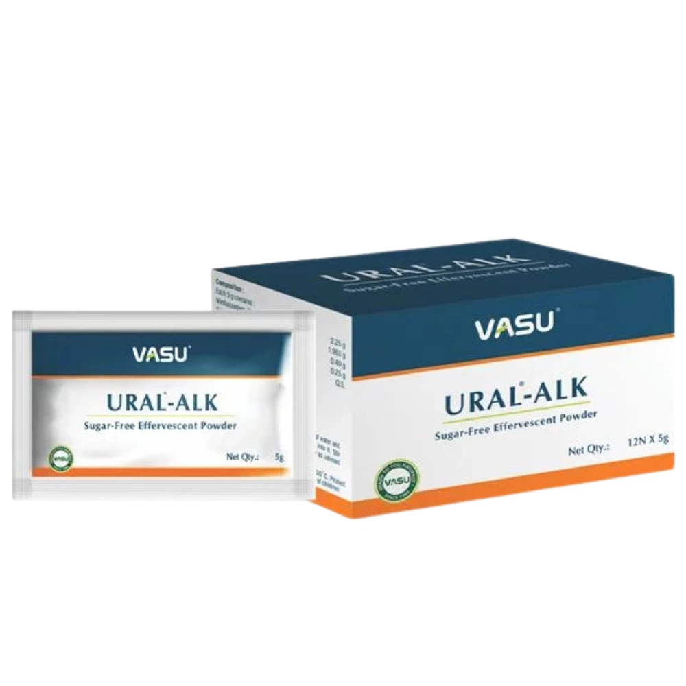 Vasu URAL-ALK Sugar-Free Effervescent Powder (12N X 5g) - Alkalize ...
