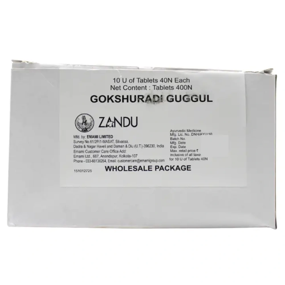 Zandu Gokshuradi Guggulu Guti (40Tab) - Ayush Pharmacy