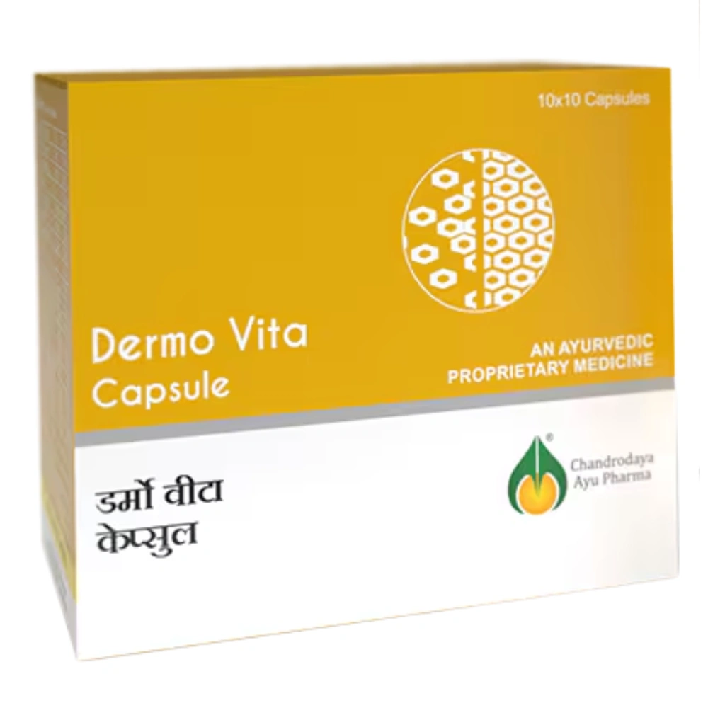 Chandrodaya Dermo Vita Capsules (100caps) - Ayush Pharmacy