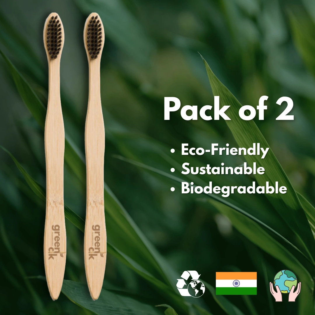 Organic Bamboo Toothbrush Pack Of 2