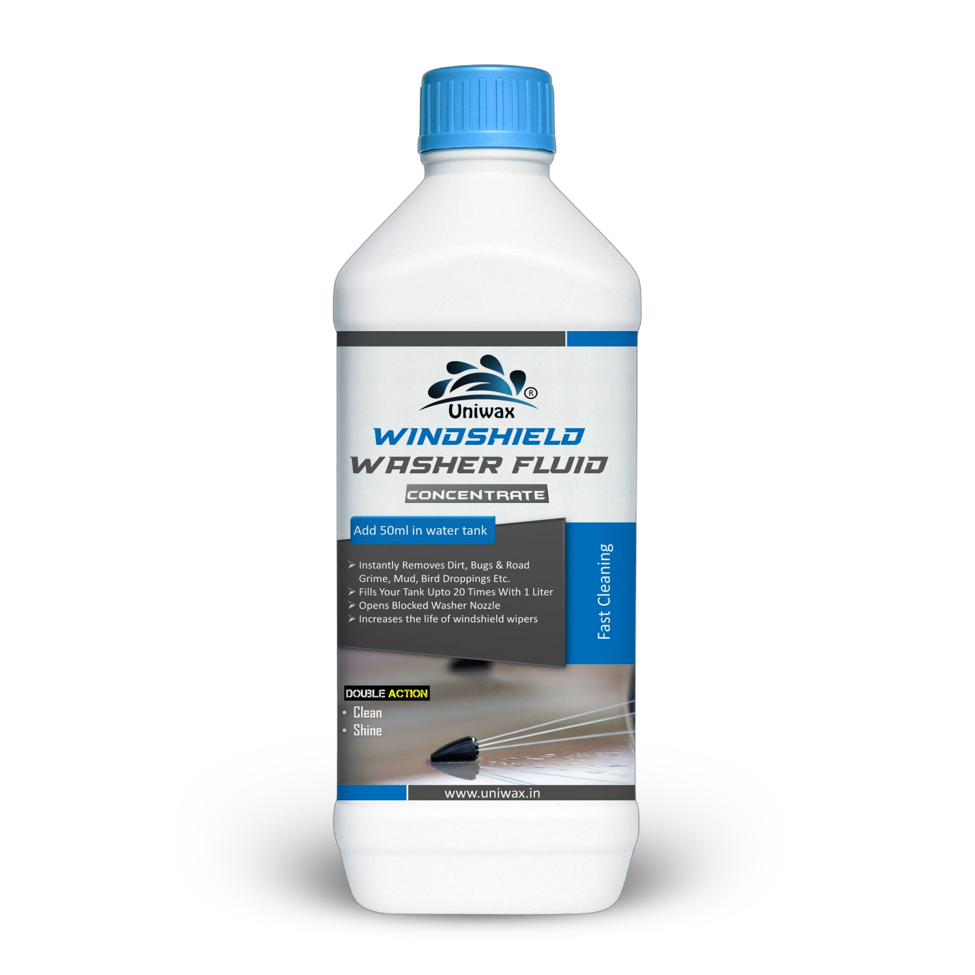 Uniwax All-Season Windshield Washer Fluid Concentrated Cleaner for Cars ...