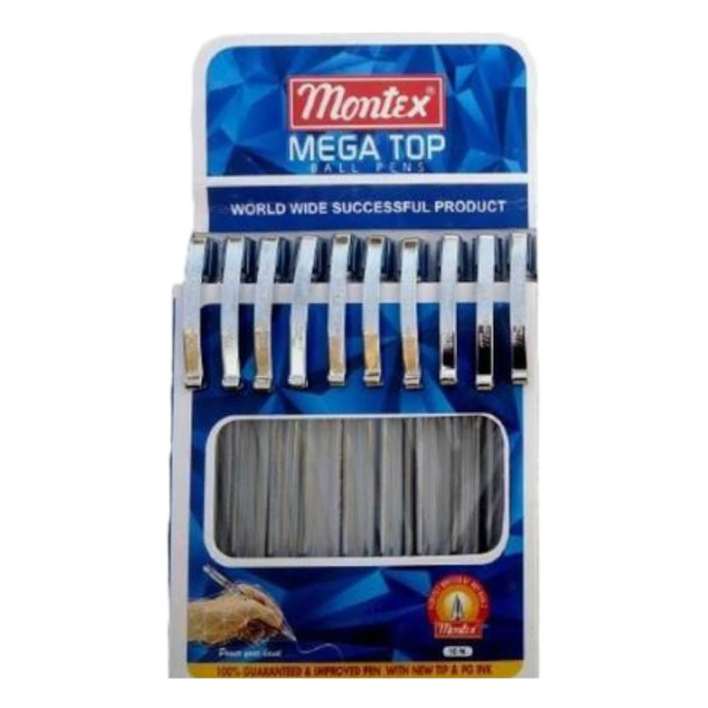 Montex Megatop Ball Pen Pack Of 10 Pens