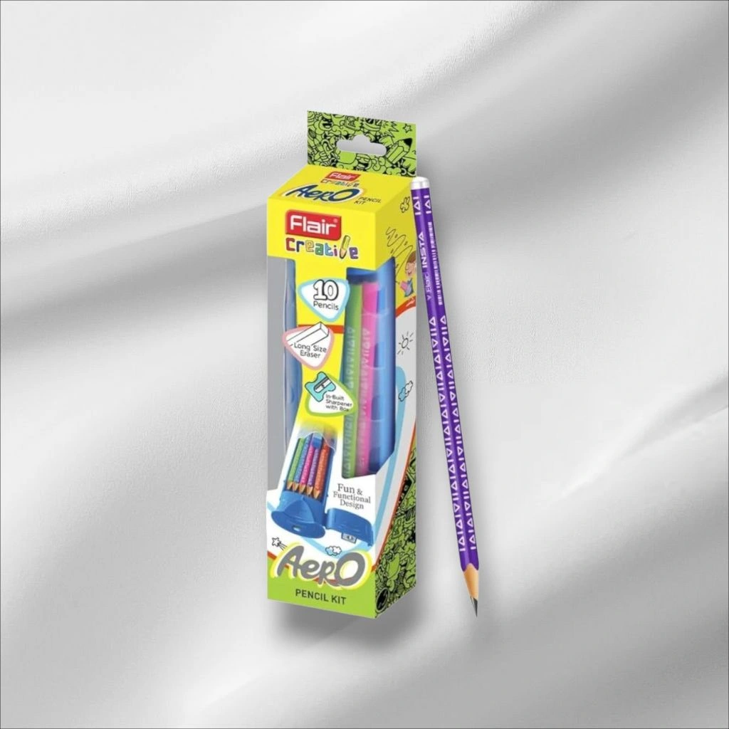 FLAIR Creative Series Aero Pencil Smart Kit,Colourful 2B Lead Pencils ...
