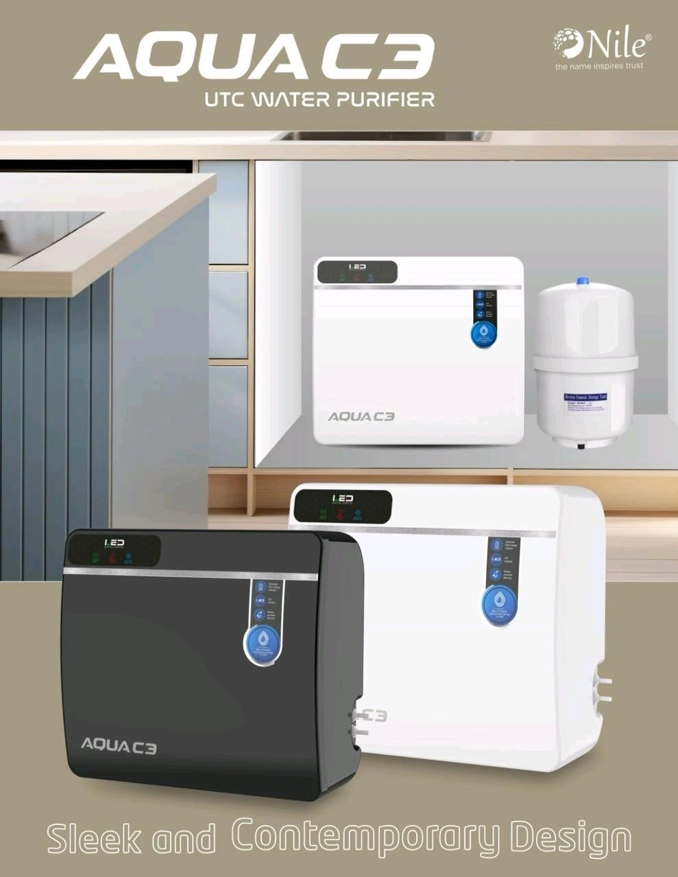 AQUA C3 UTC RO UV TDS WATER PURIFIER | UNDER THE COUNTER WATER PURIFIER ...