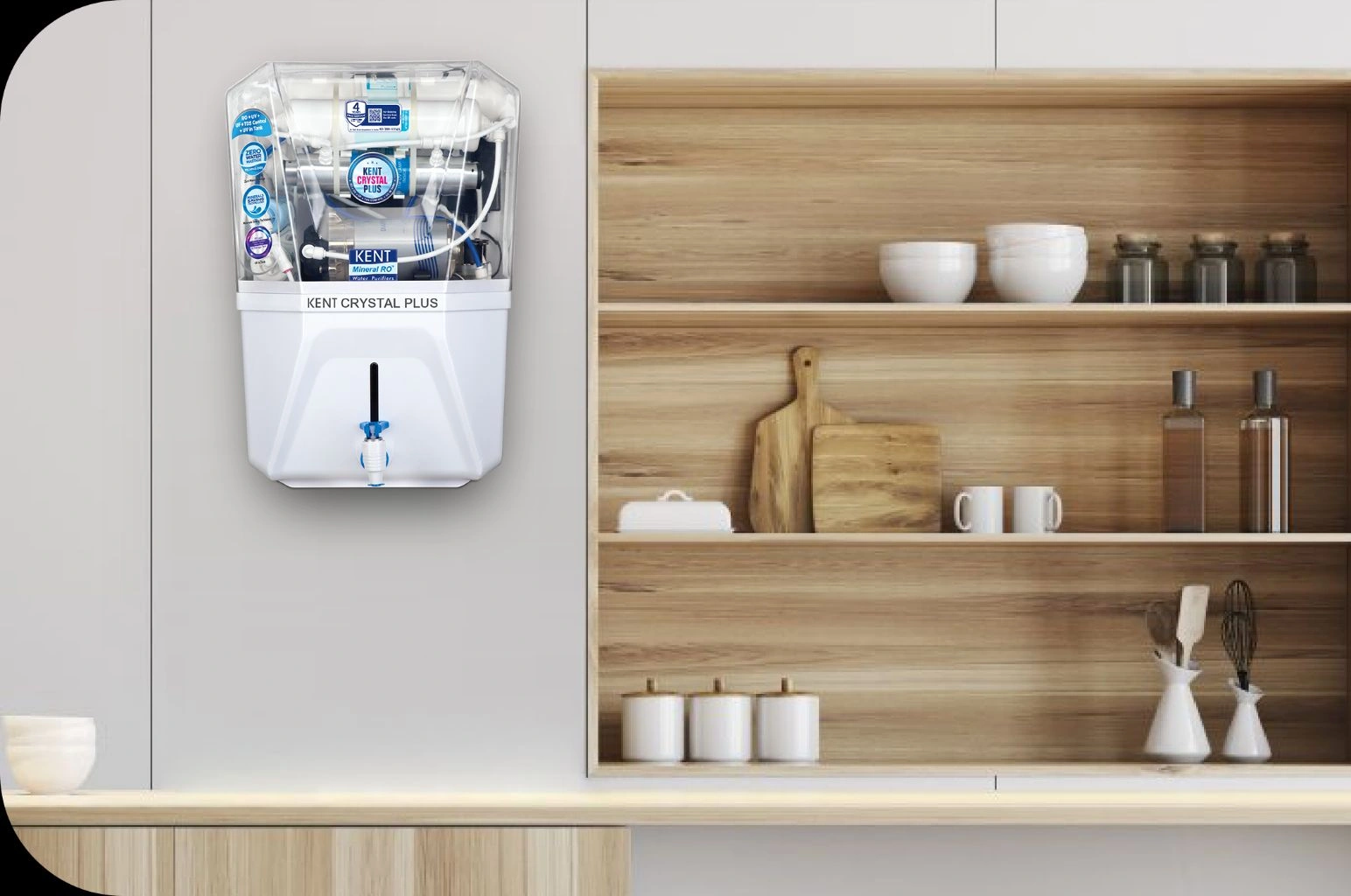 KENT CRYSTAL PLUS RO+UV+UF+TDS Control+UV IN-TANK