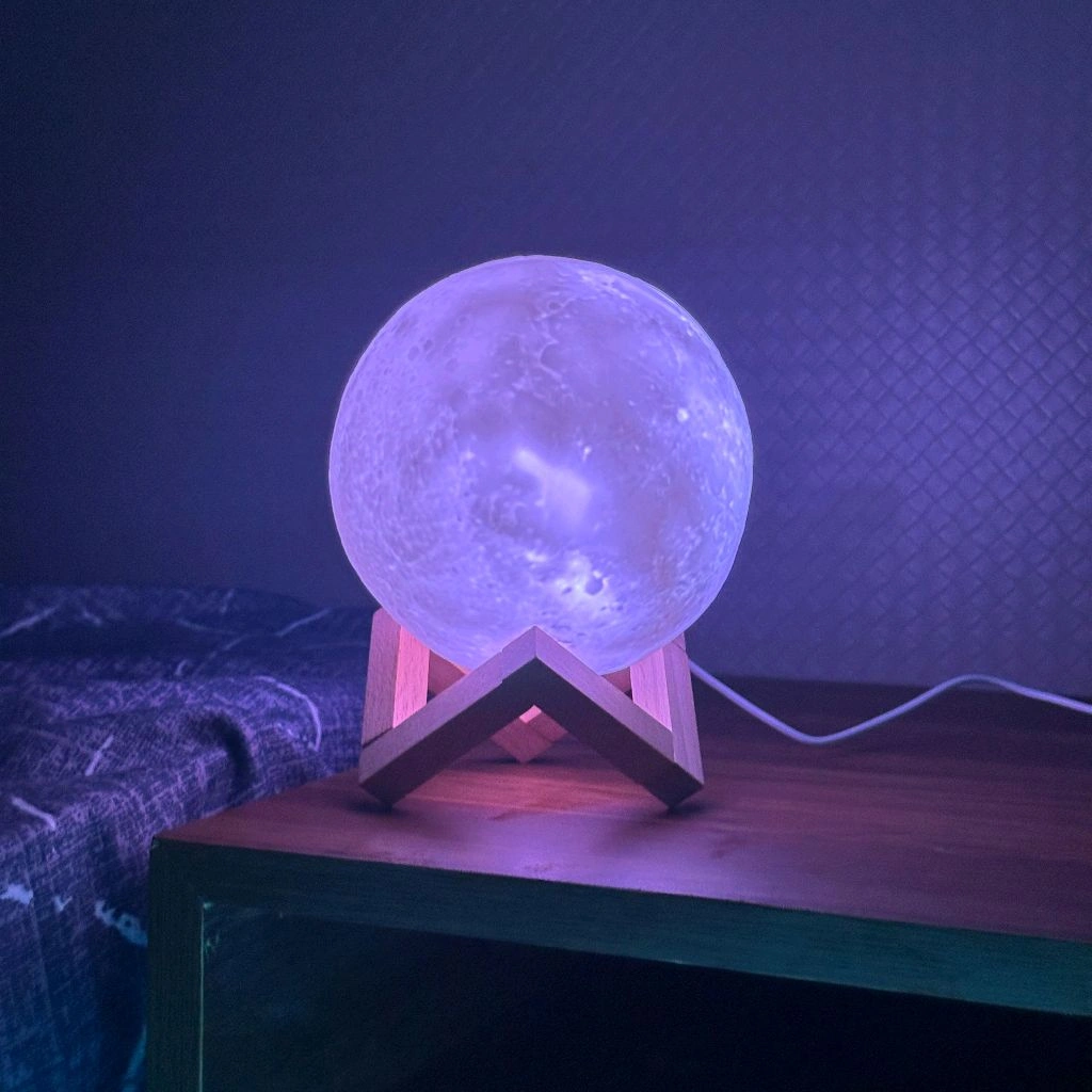 7 Multi Colors Moon Night Light Changing Touch Sensor Moon Light With ...