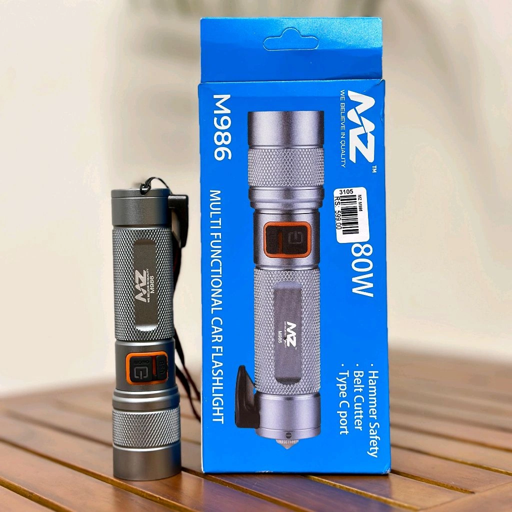 MZ M986 (CAR EMERGENCY LIGHT) 3 Modes with Hammer and Seatbelt cutter ...