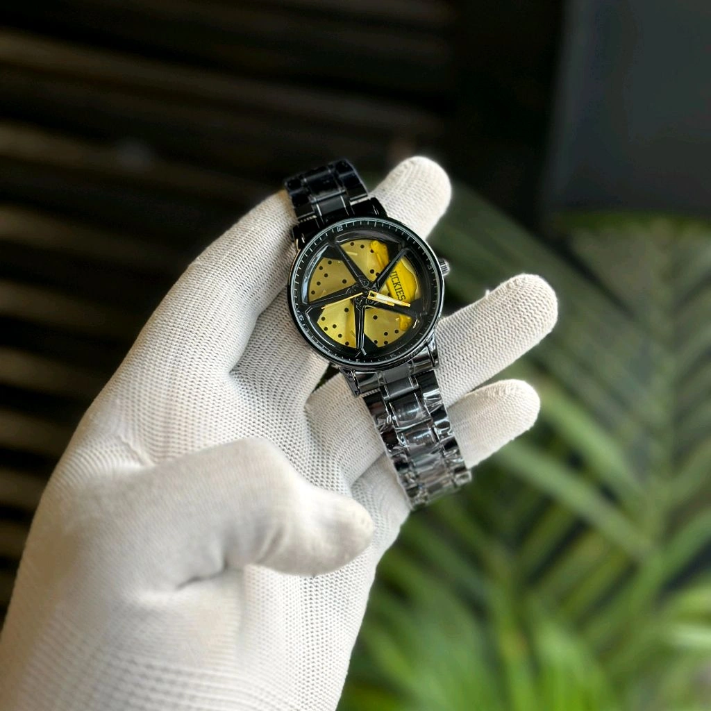 Gyro Spinning Car Alloy Rim Wheel Watch | Car Wheel Watch, Mens ...