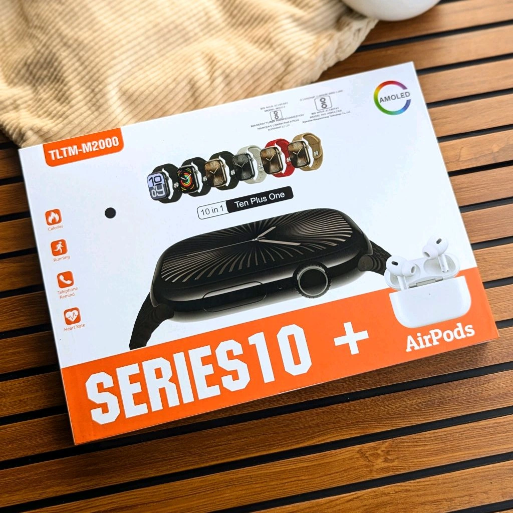 New TLTM-M2000 Smart Watch & Earbuds, Full Touch Screen, Fitness Tracker, Voice Assistant ...