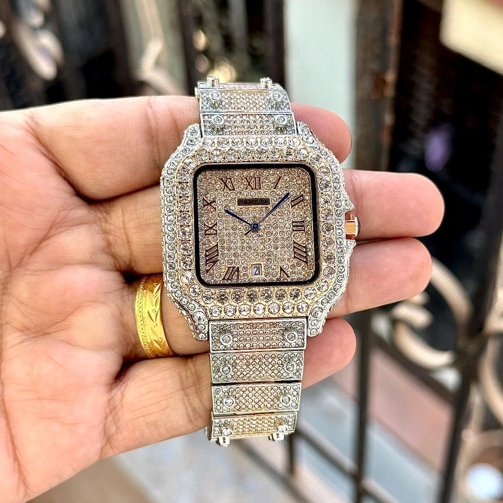 Analog Square Dail High End Quartz Machinery Watch