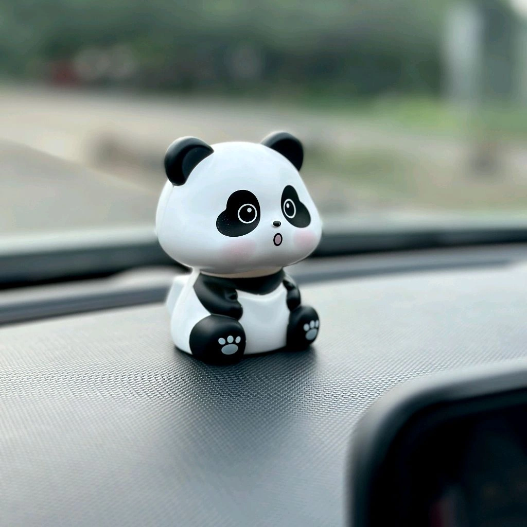 Solar Panda for Car Dashboard - Panda Dashboard Figurines, Solar ...