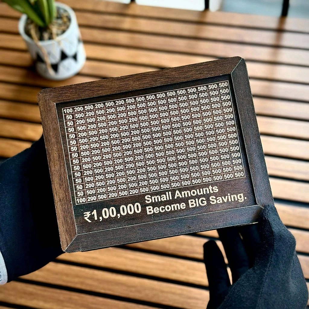 Wooden Money/Piggy Bank, Money Box, Coin Box with Carved Design for ...