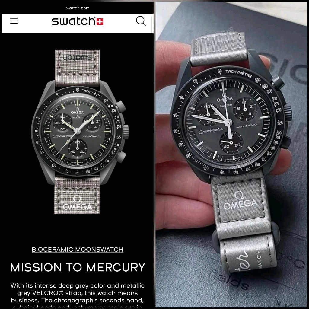 ANALOG X SWATCH MOONSWATCH – MISSION TO MERCURY, DEEP GREY BRILLIANCE ...