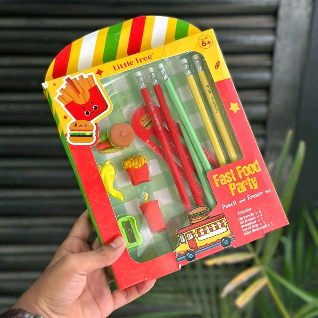 Fun-Themed Pencil & Eraser Set for Kids Perfect for school, gifting, or ...