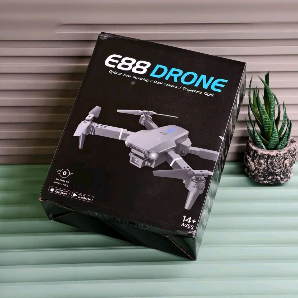 E88 Dual Camera Drone with Carry Case – Foldable, HD, Optical Flow ...