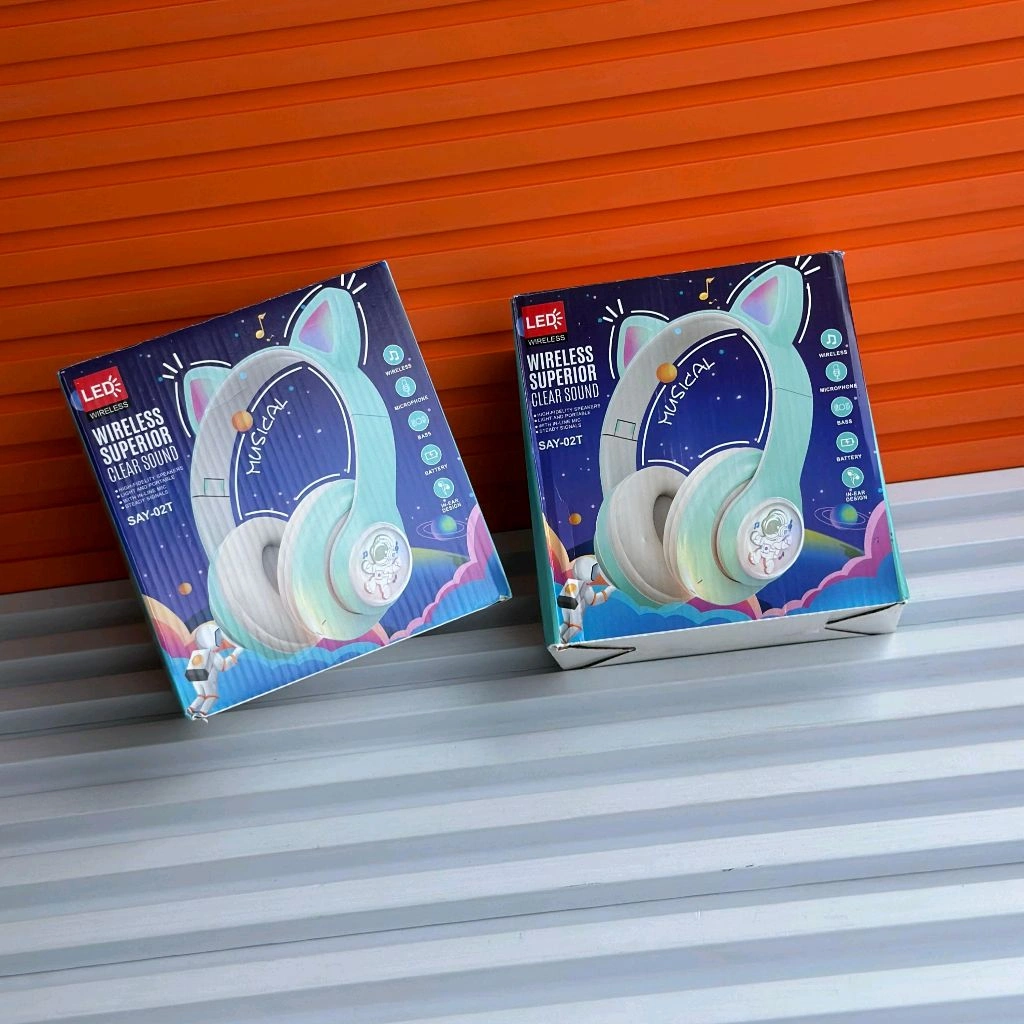 Wireless Earphones With Microphone And LED Light, Wireless High ...