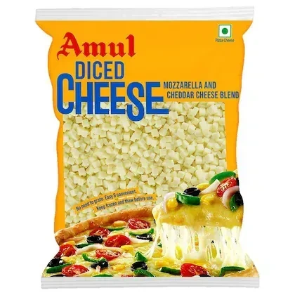 Amul Mozzarella & Cheddar Diced Cheese Blend - 200 Gram