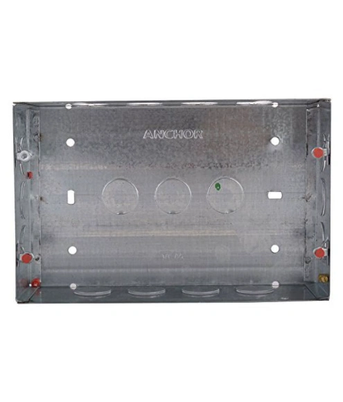 ANCHOR Roma 12 Module Metal GI Box, Standard Size (Silver)