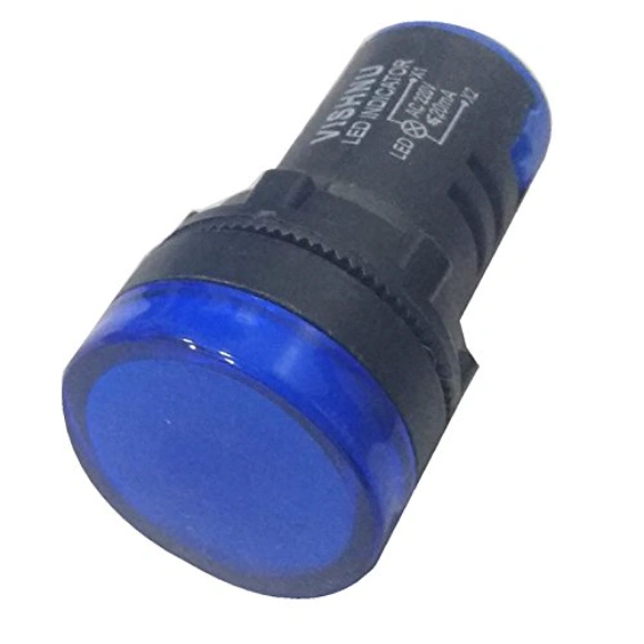 VISHNU 240V LED Panel Indicator (22.5mm, Blue)