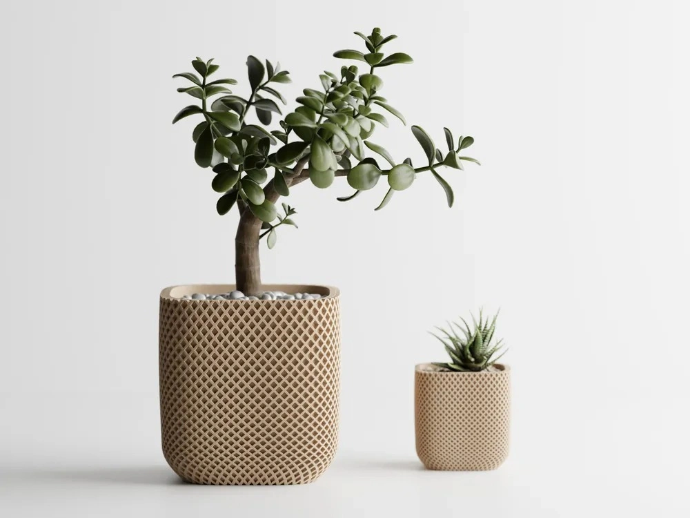 Double Ribbed Rounded Pot Elegant and Versatile Planter for Modern Spaces