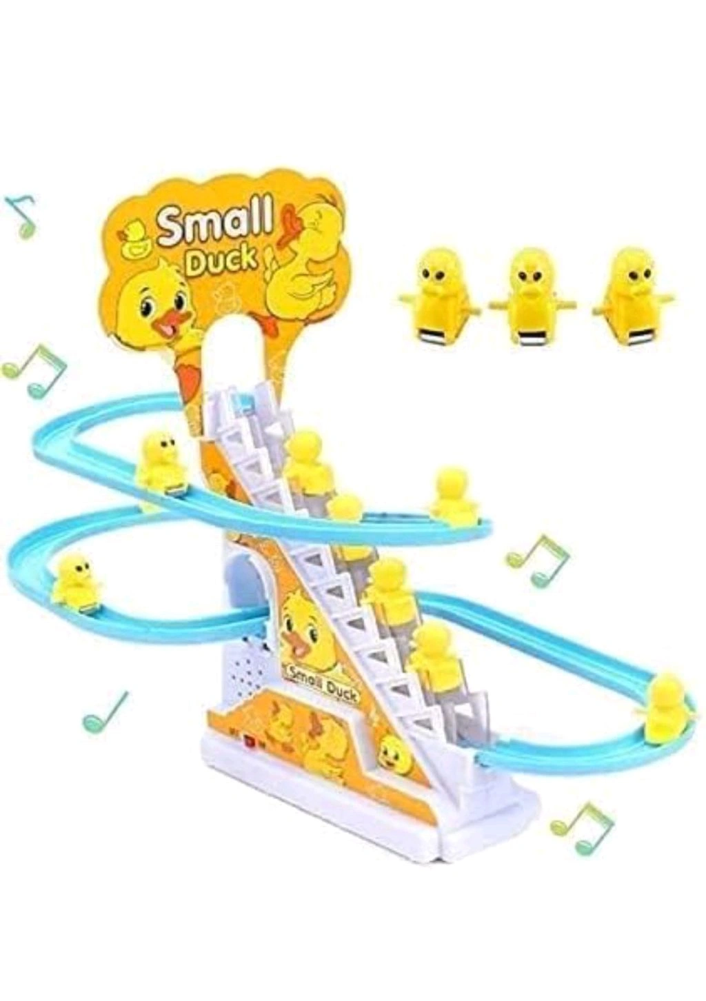 Automatic Duck Climbing & Sliding Track Toy with Music & Lights ...