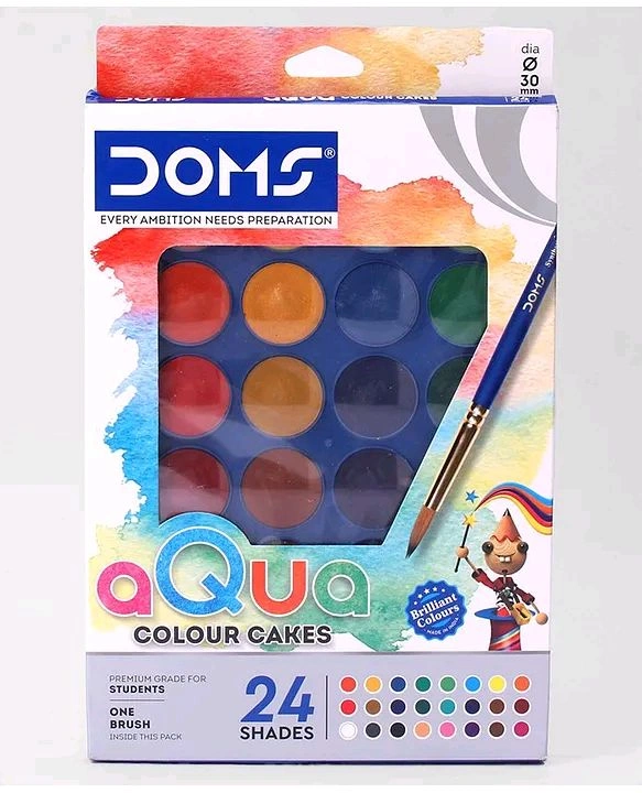 (DOMS) aqua Colouring Cakes (24 Shade)