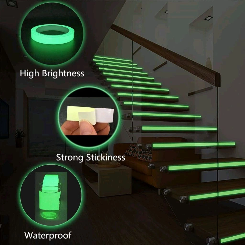 Glow in The Dark Tape – Self-Luminous Safety Tape for Stairs, Walls ...