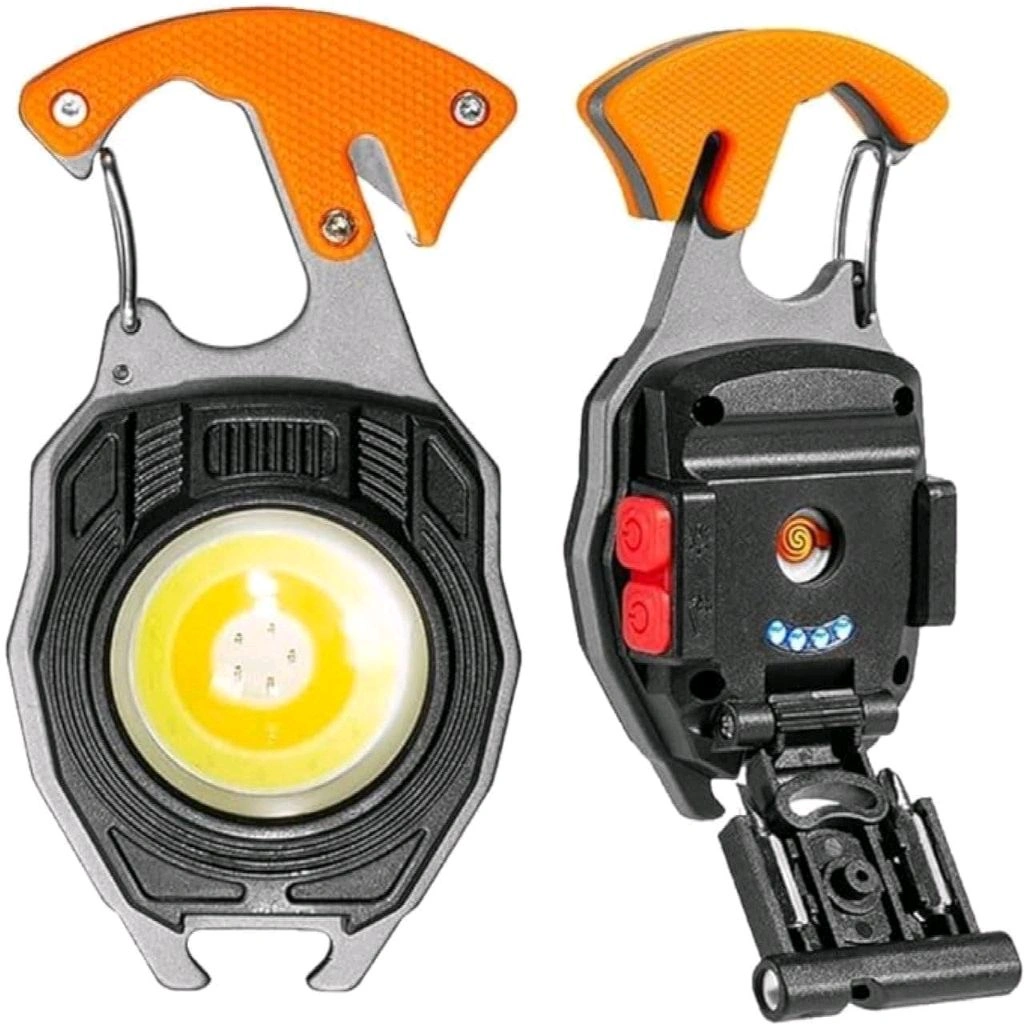 Cob Orange Light With Lighter - Led Rechargeable Flashlights With Lighter