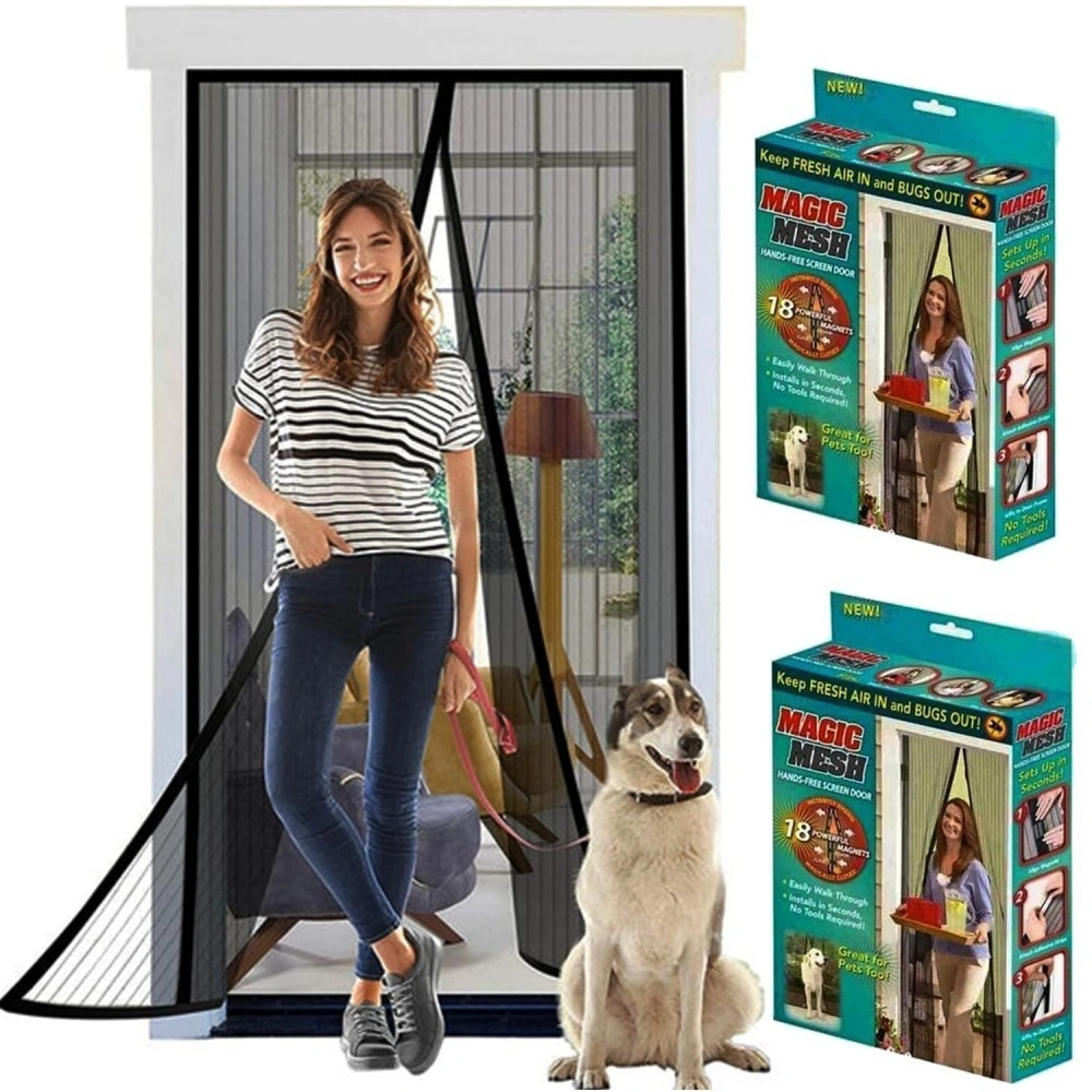 Magic Mesh Magnetic Screen Door – Hands-Free, Bug-Free, Easy Install (H ...